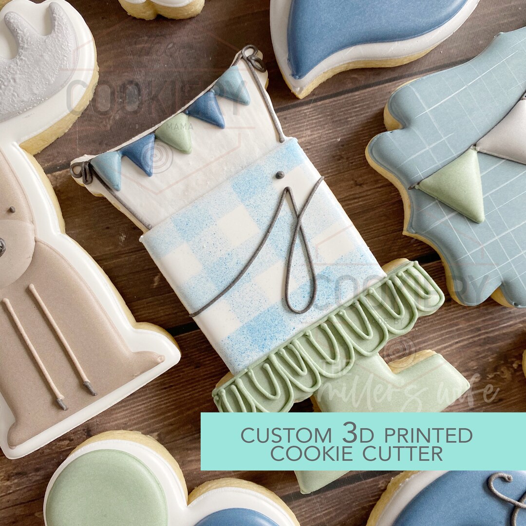 Banner Cake Cookie Cutter - Birthday Cookie Cutter - 3D Printed Cookie ...
