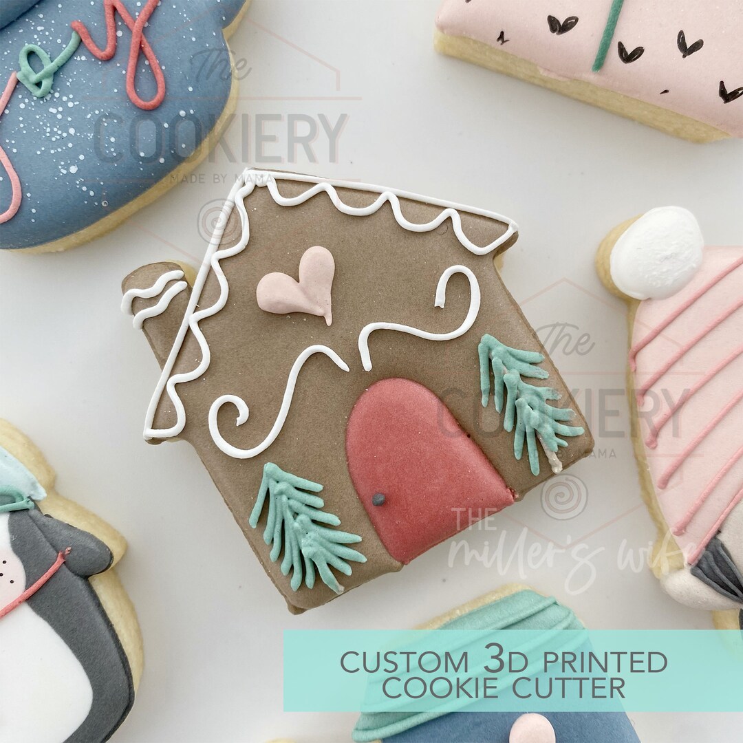 Gingerbread House Cookie Cutter - Christmas Cookie Cutter - 3D Printed ...