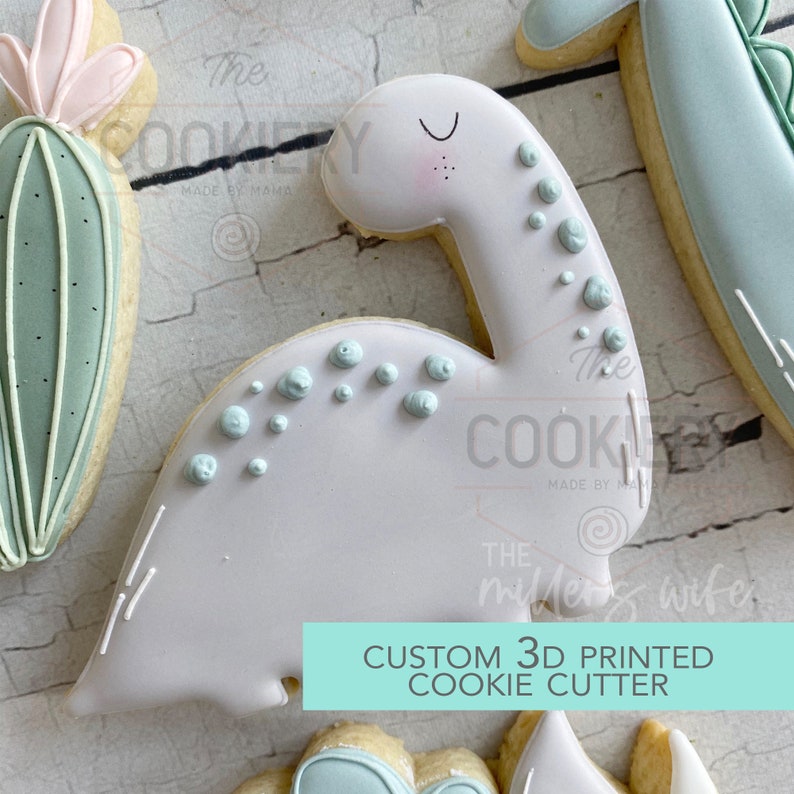 Dinosaur Cookie Cutter Cute Dino Cookie Cutter 3D Printed - Etsy