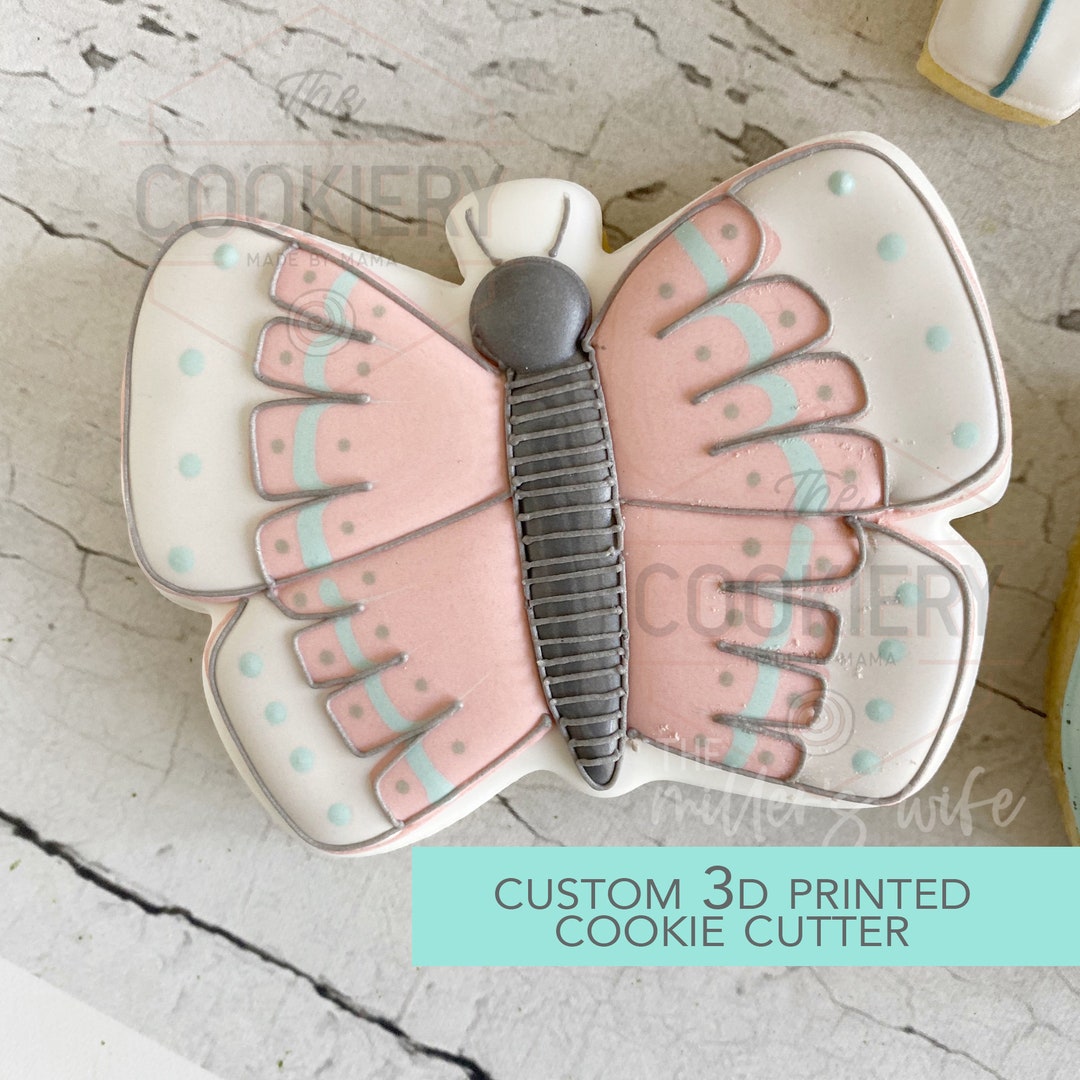 Moth Cookie Cutter - Spring Cookie Cutter - 3D Printed Cookie Cutter ...