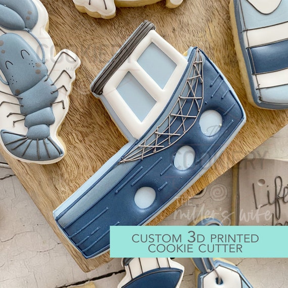Fishing Boat Cookie Cutter Under the Sea Cookie Cutter 3D - Etsy