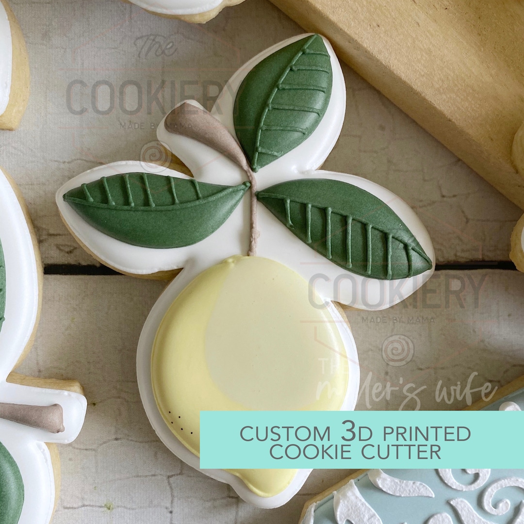 Lemon Branch Cookie Cutter - Summer Fruits Cookie Cutter - 3D Printed ...