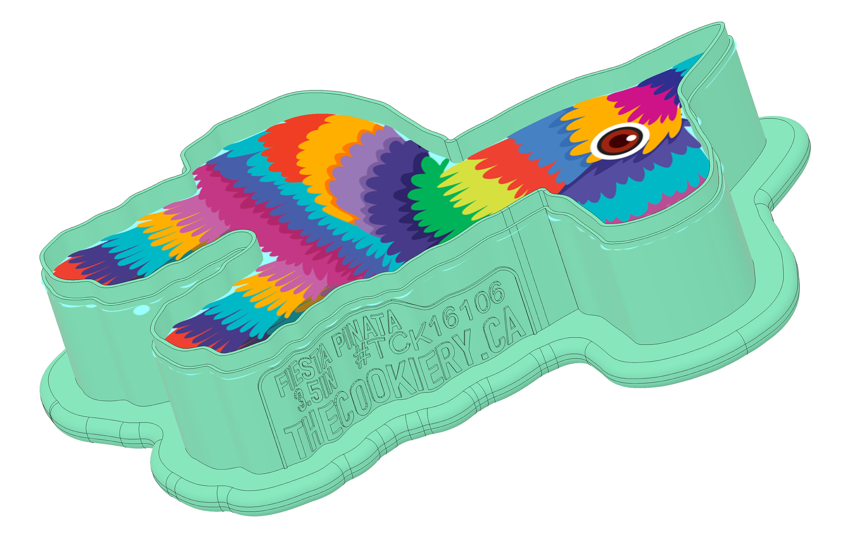 Pinata Cookie Cutter Fiesta Cinco De Mayo Cookie Cutter 3D | Etsy