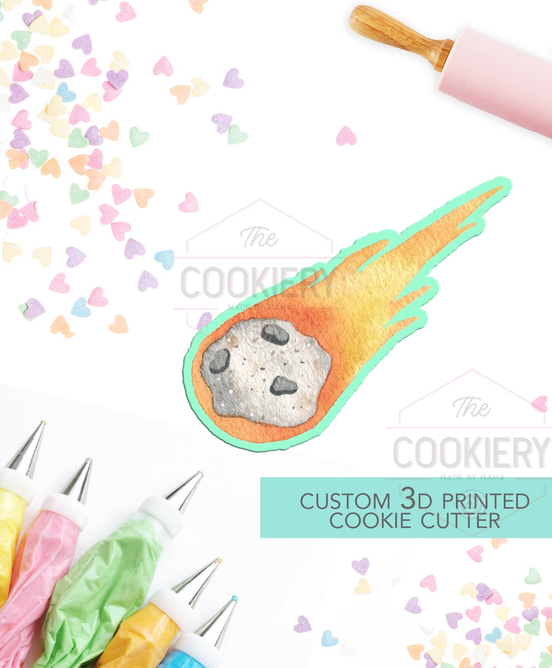 Comet Cookie Cutter - Astronaut Space Cookie Cutter - 3D Printed Cookie ...