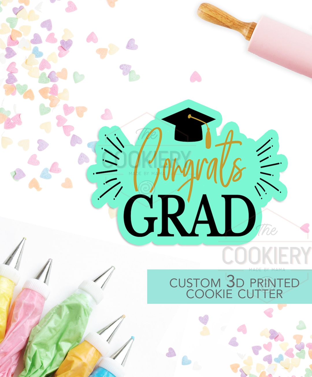 Congrats Grad - Graduation Cutter, Back to School Cutter - Stencil and ...