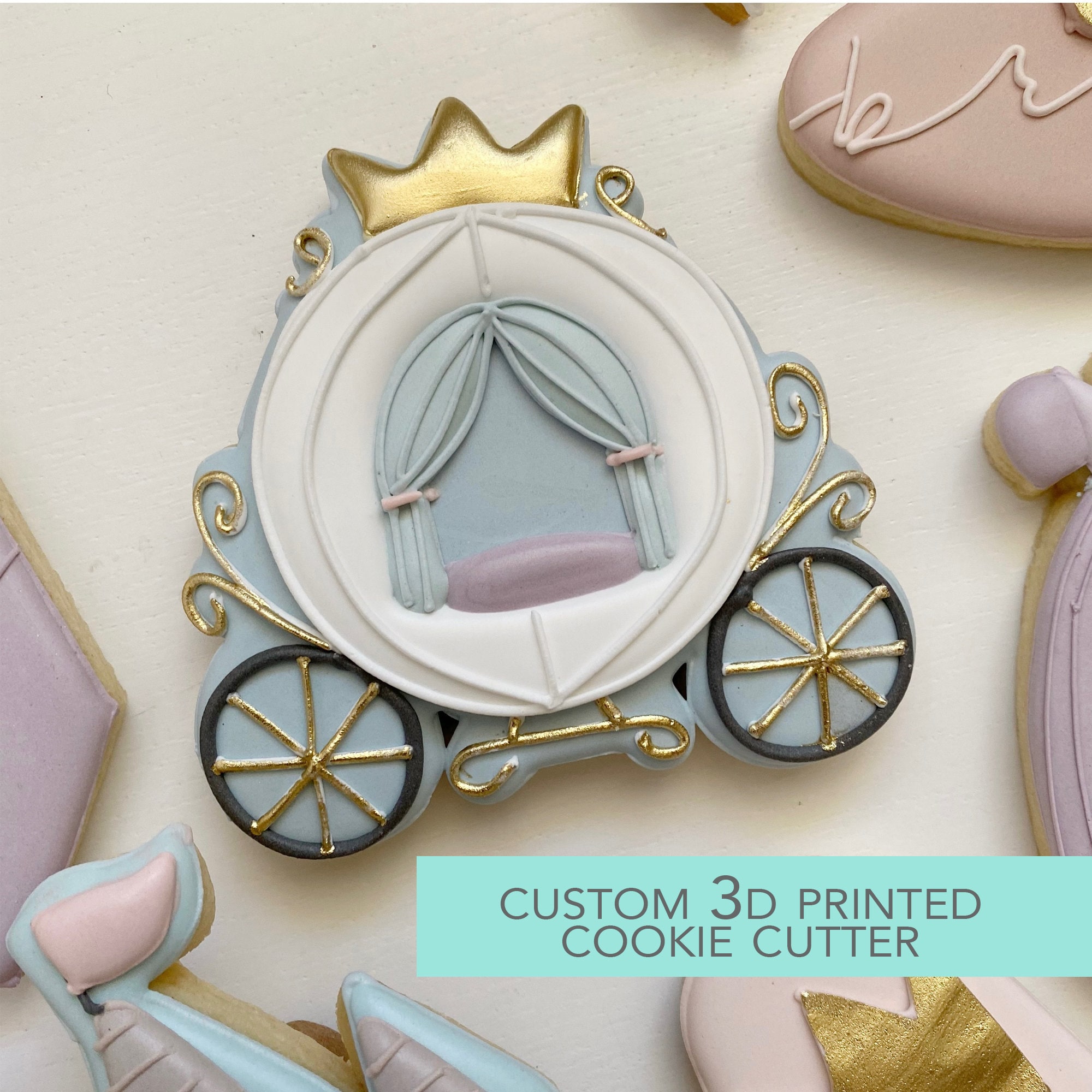 Princess Carriage Cookie Cutter - Fairytale Cookie Cutter - 3D Printed ...