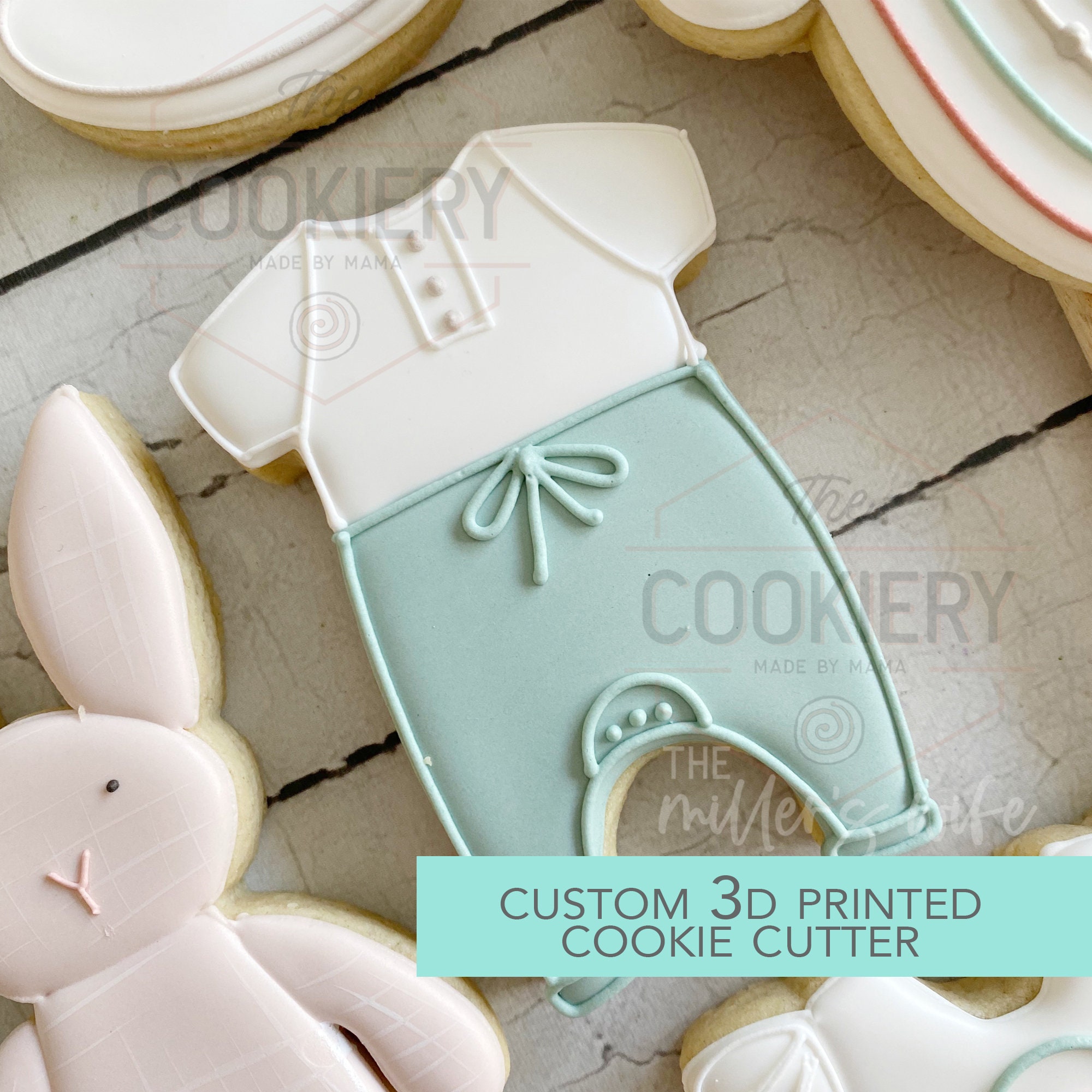 Short Sleeved Onesie Cookie Cutter Baby Shower Cutter 3D - Etsy