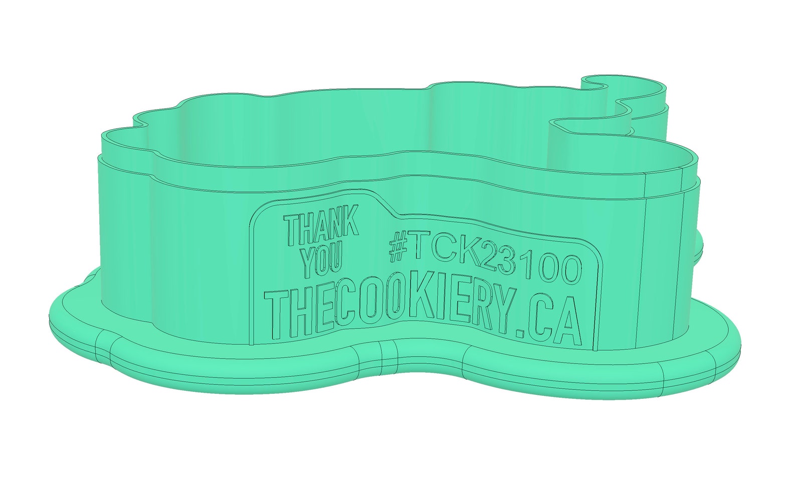 Thank You Script Cookie Cutter, Thank You Cutter Stencil and Cutter 3D ...