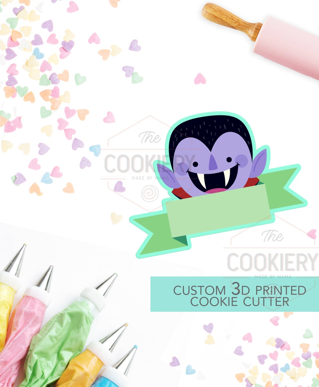 Vampire Name Plaque Cookie Cutter - Halloween Name Plaque Cutter ...