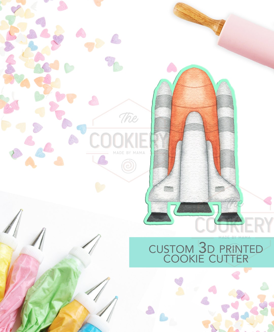 Space Ship Cookie Cutter - Astronaut Space Cookie Cutter - 3D Printed ...