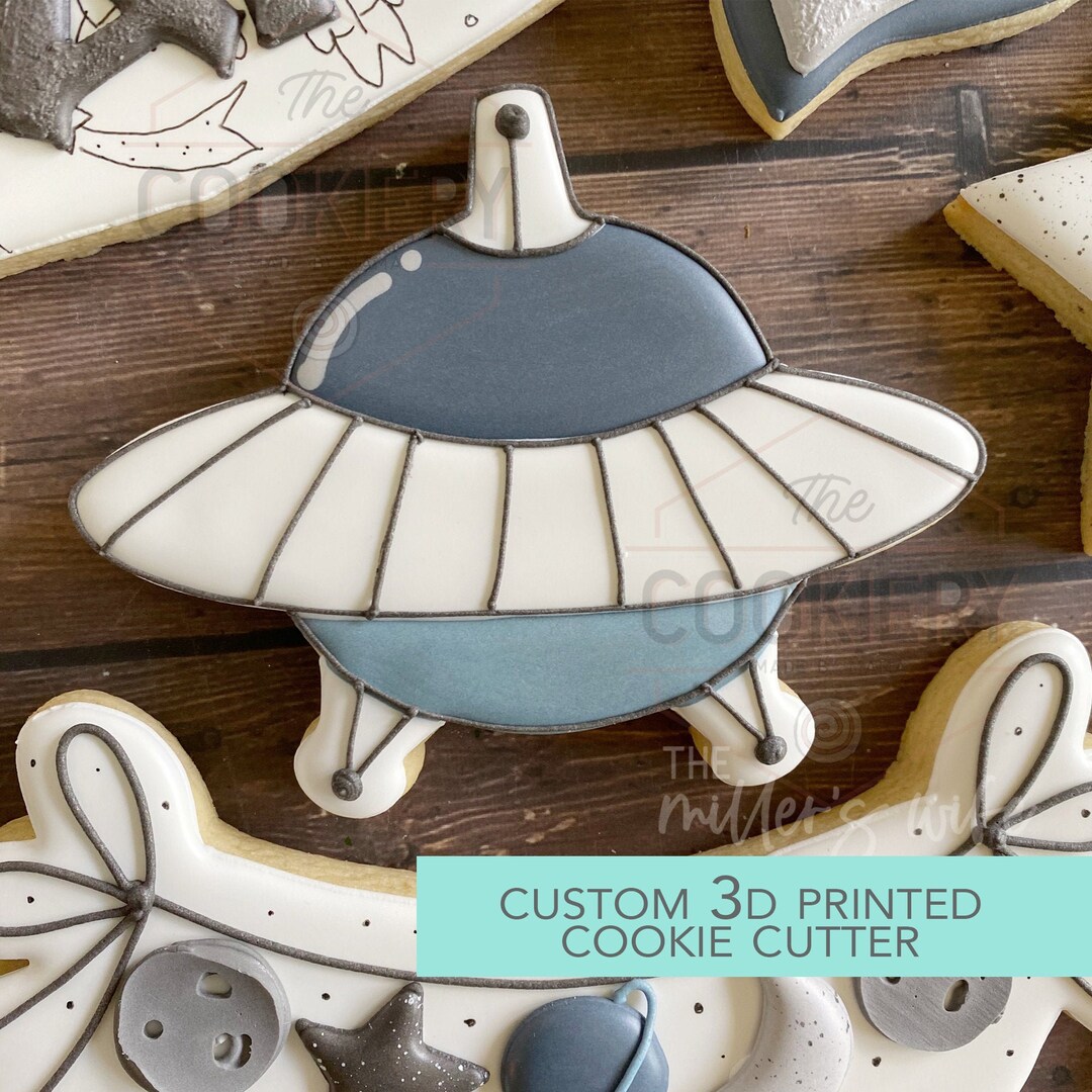 UFO Cookie Cutter - Space Alien Cookie Cutter - 3D Printed Cookie ...