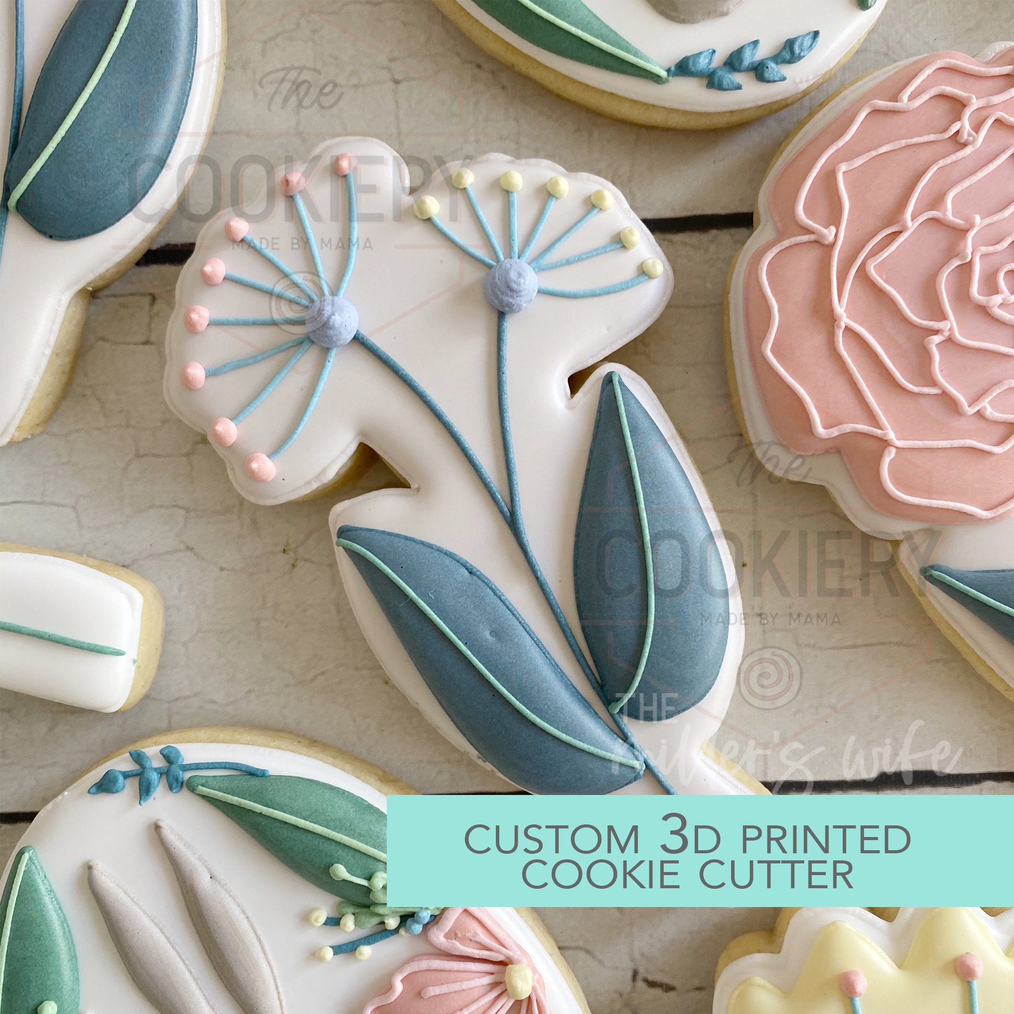 Flower Cookie Cutter - Spring Cookie Cutter - 3D Printed Cookie Cutter ...