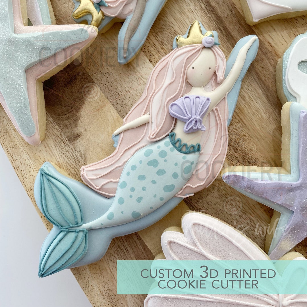 Mermaid Cookie Cutter - Under the Sea Cookie Cutter - 3D Printed Cookie ...