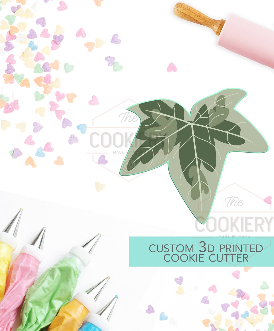 Tropical Leaf Cookie Cutter, Summer Leaf Cookie Cutter - 3D Printed ...