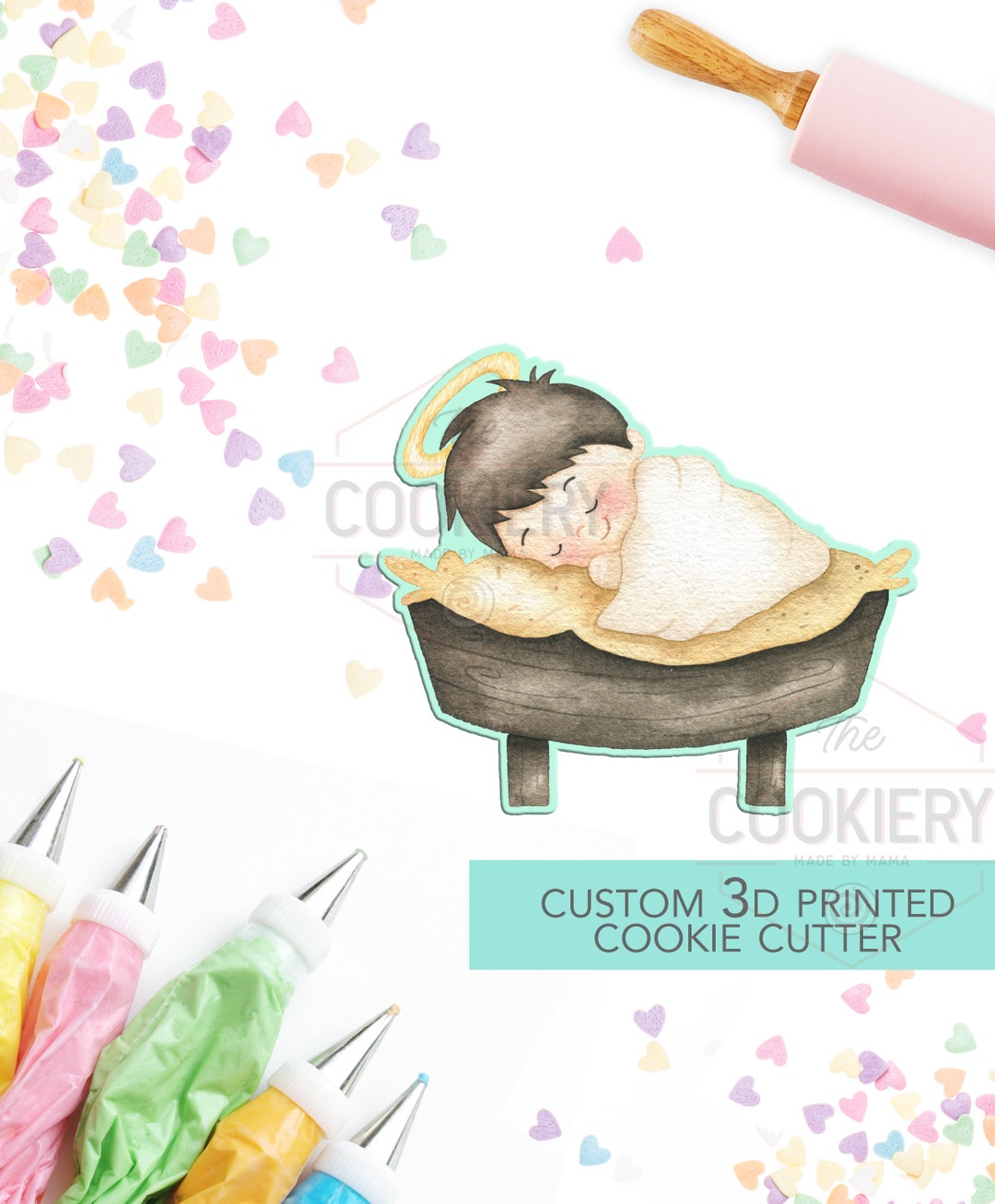 Baby Jesus Cutter - Christmas Cookie Cutter - Winter Cutter - 3D ...