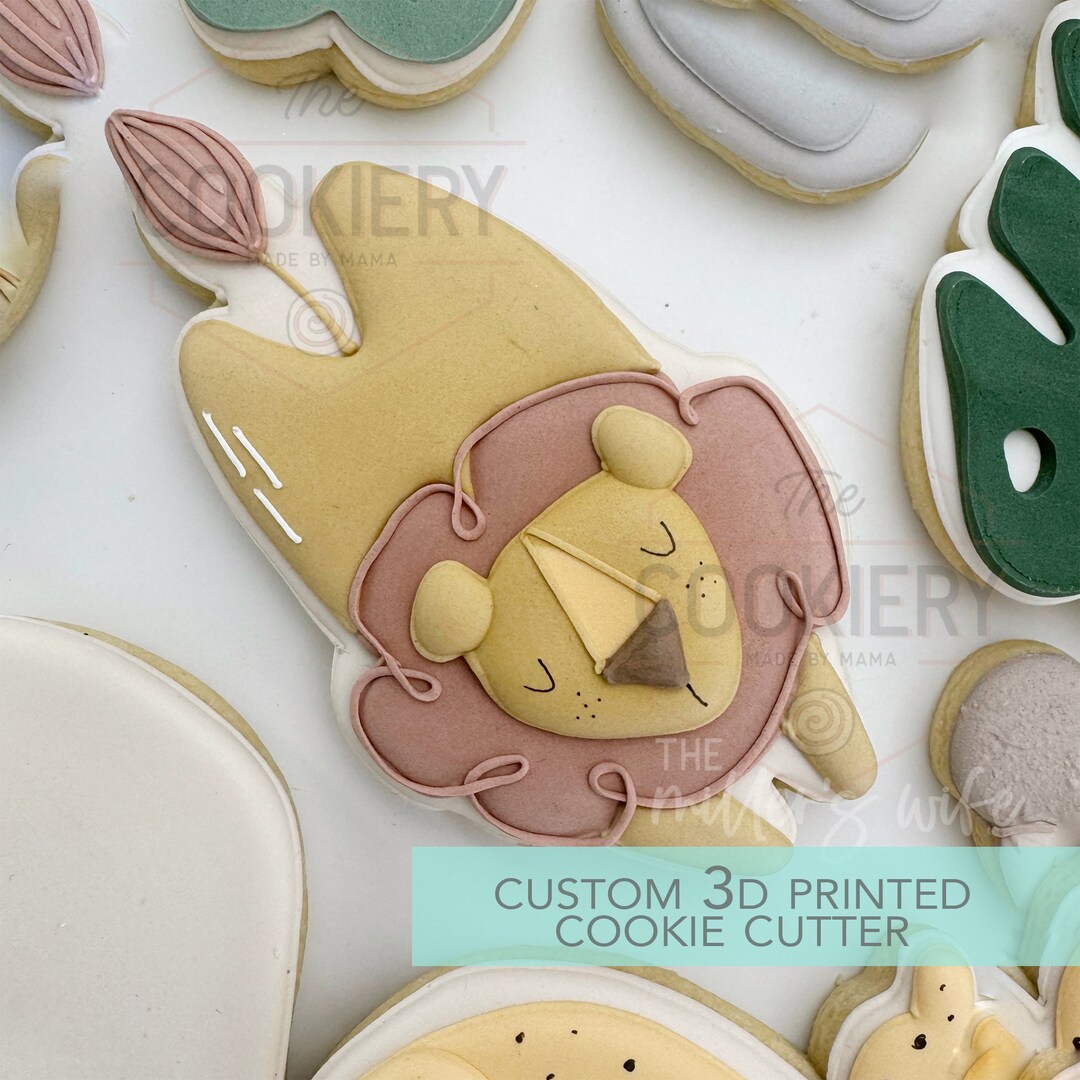 Lion Cookie Cutter - Safari Animals Cookie Cutter - 3D Printed Cookie ...