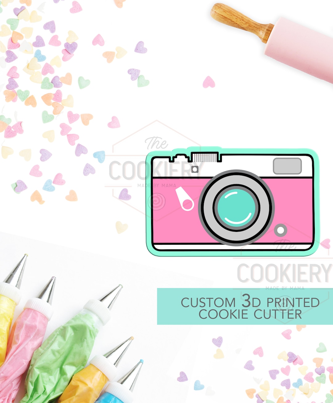Camera Cookie Cutter - Photo Camera Cookie Cutter - 3D Printed Cookie ...