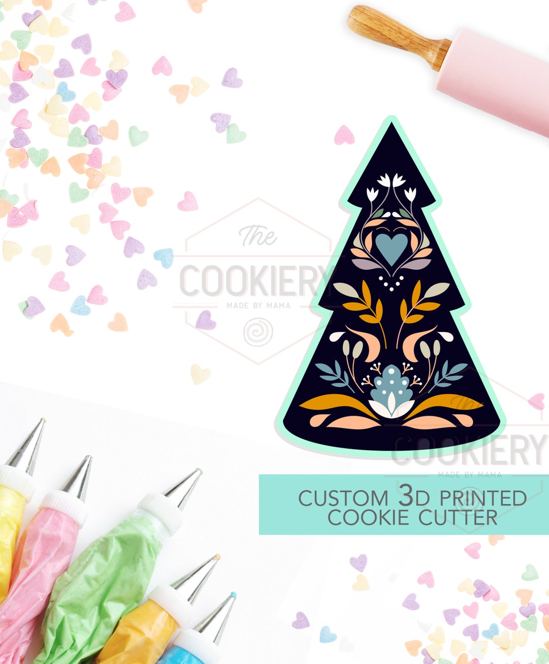 Christmas Tree Skinny Tree Cookie Cutter Winter Cutter 3D Printed ...