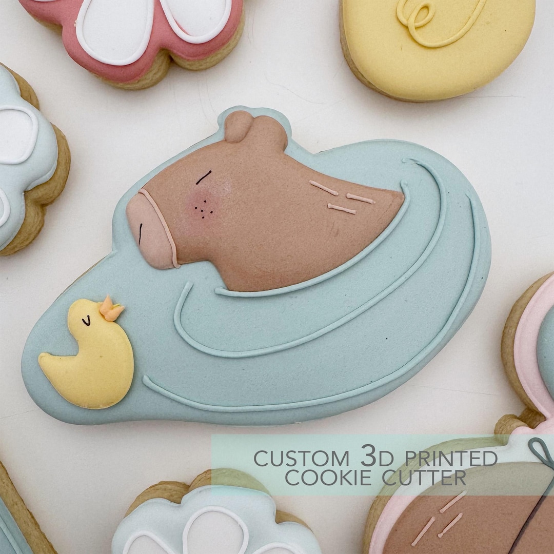 Capybara in Water Cookie Cutter - Birthday Party Capybara Cookie Cutter ...
