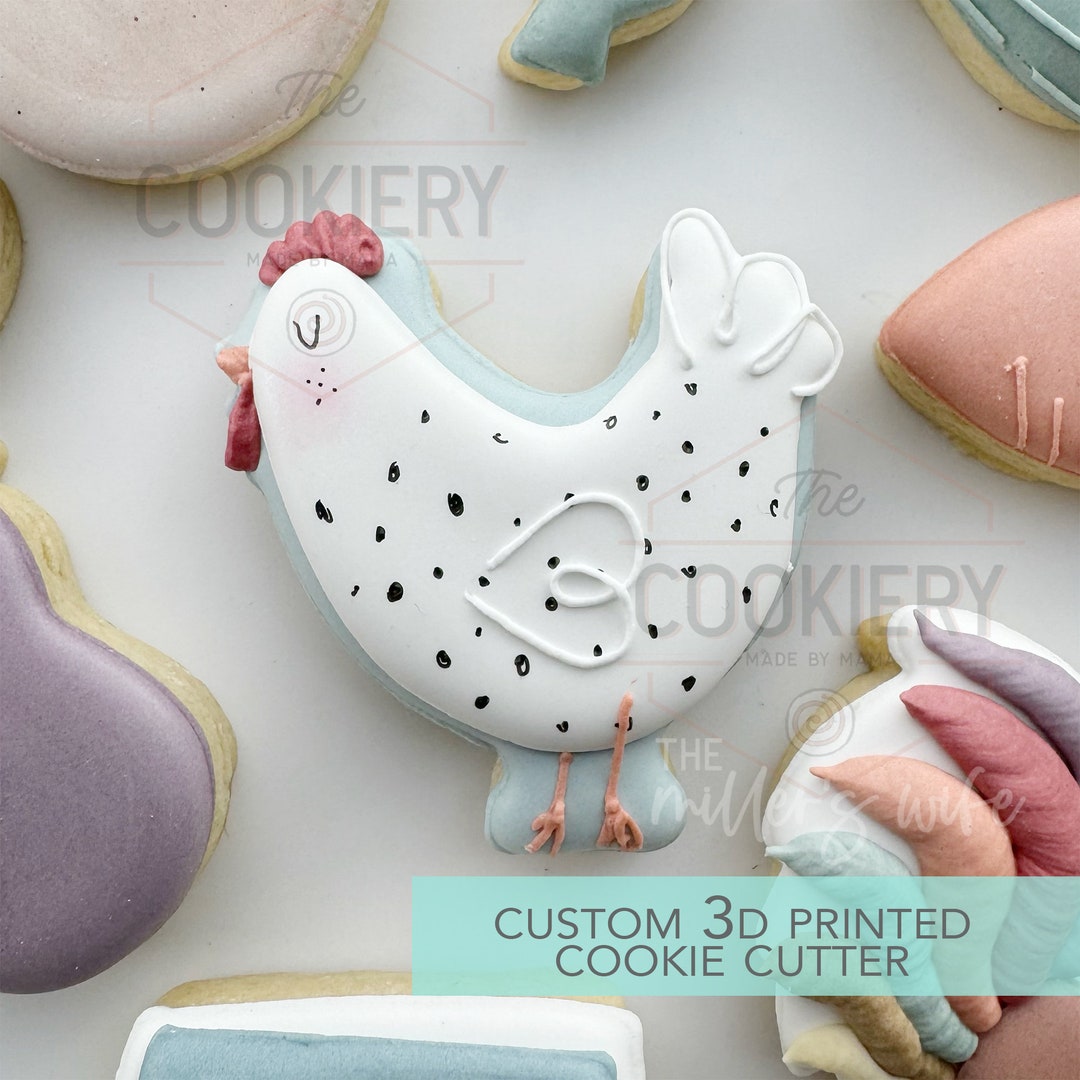 Chicken Cookie Cutter - Farm Harvest Market Theme - 3D Printed Cookie ...