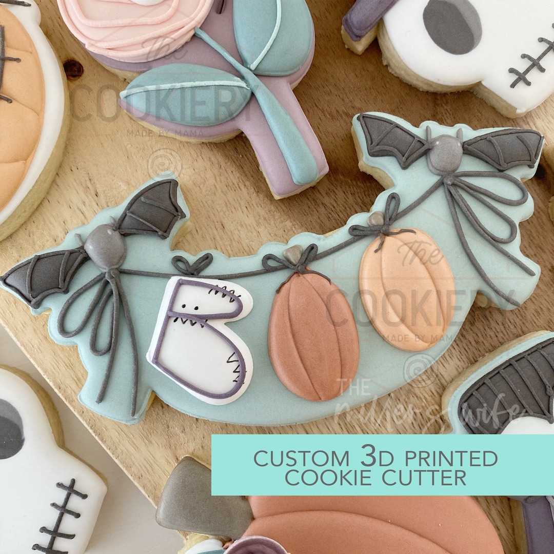Boo Banner - Halloween Cookie Cutter - 3D Printed Cookie Cutter ...