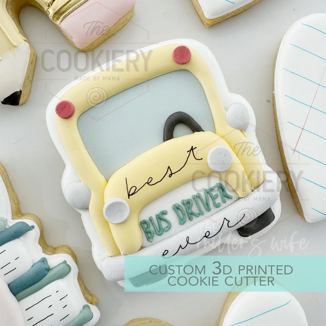 School Bus Cookie Cutter - Back to School - 3D Printed Cookie Cutter ...