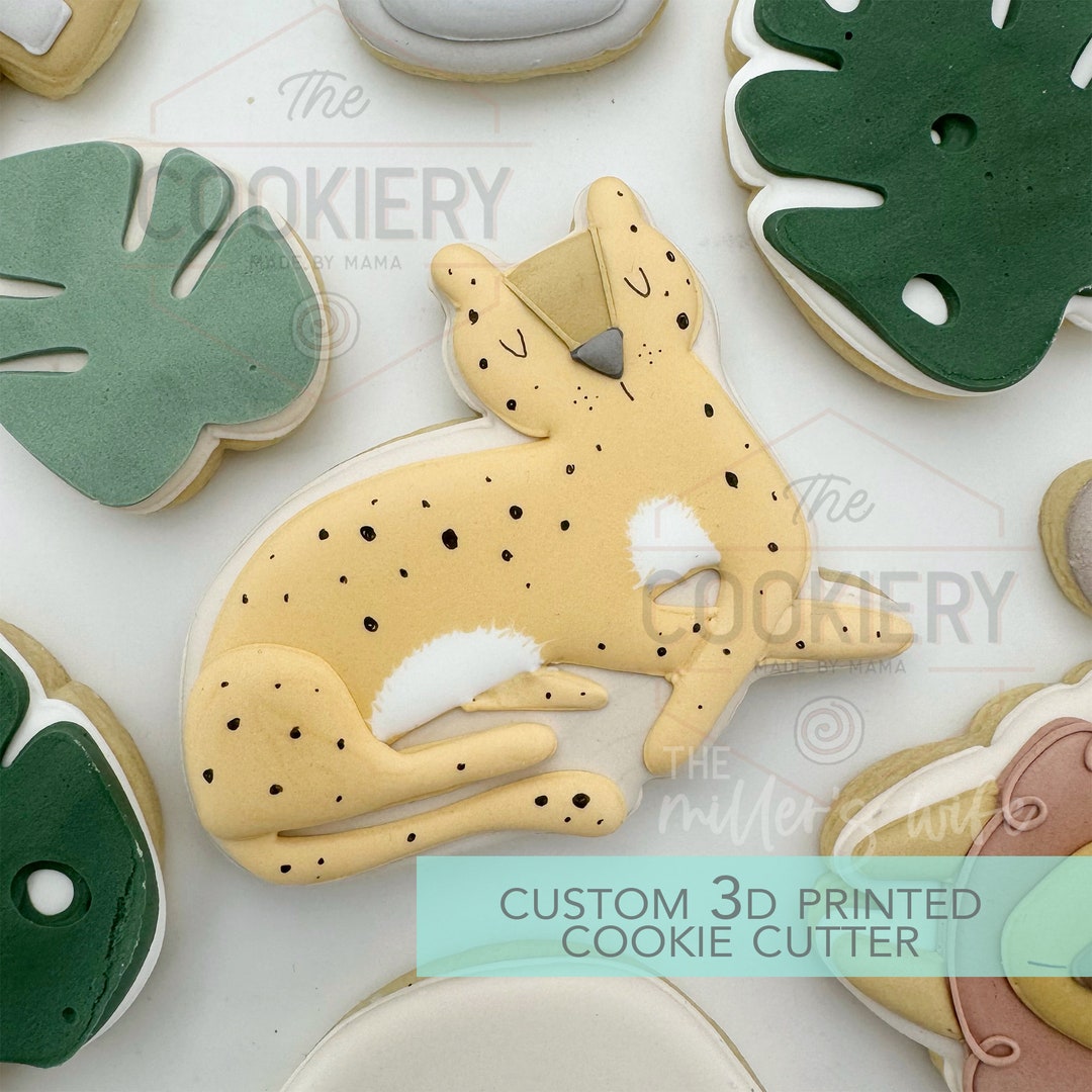 Cheetah Cookie Cutter - Safari Animals Cookie Cutter - 3D Printed ...