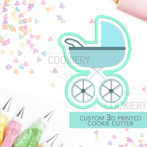 Baby Pram Cookie Cutter - Baby Stroller - Baby Shower Cookie - 3D ...
