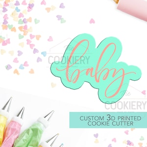 Baby Cursive Cookie Cutter, Baby Shower Cookie Cutter Cutter and ...
