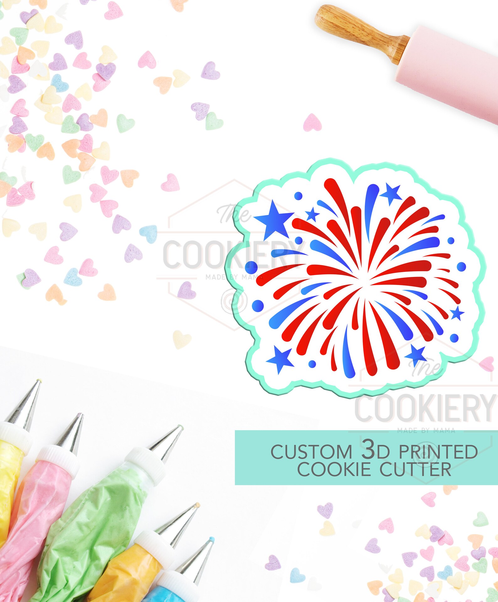 Fireworks Cookie Cutter Firecracker Cookie Cutter New - Etsy