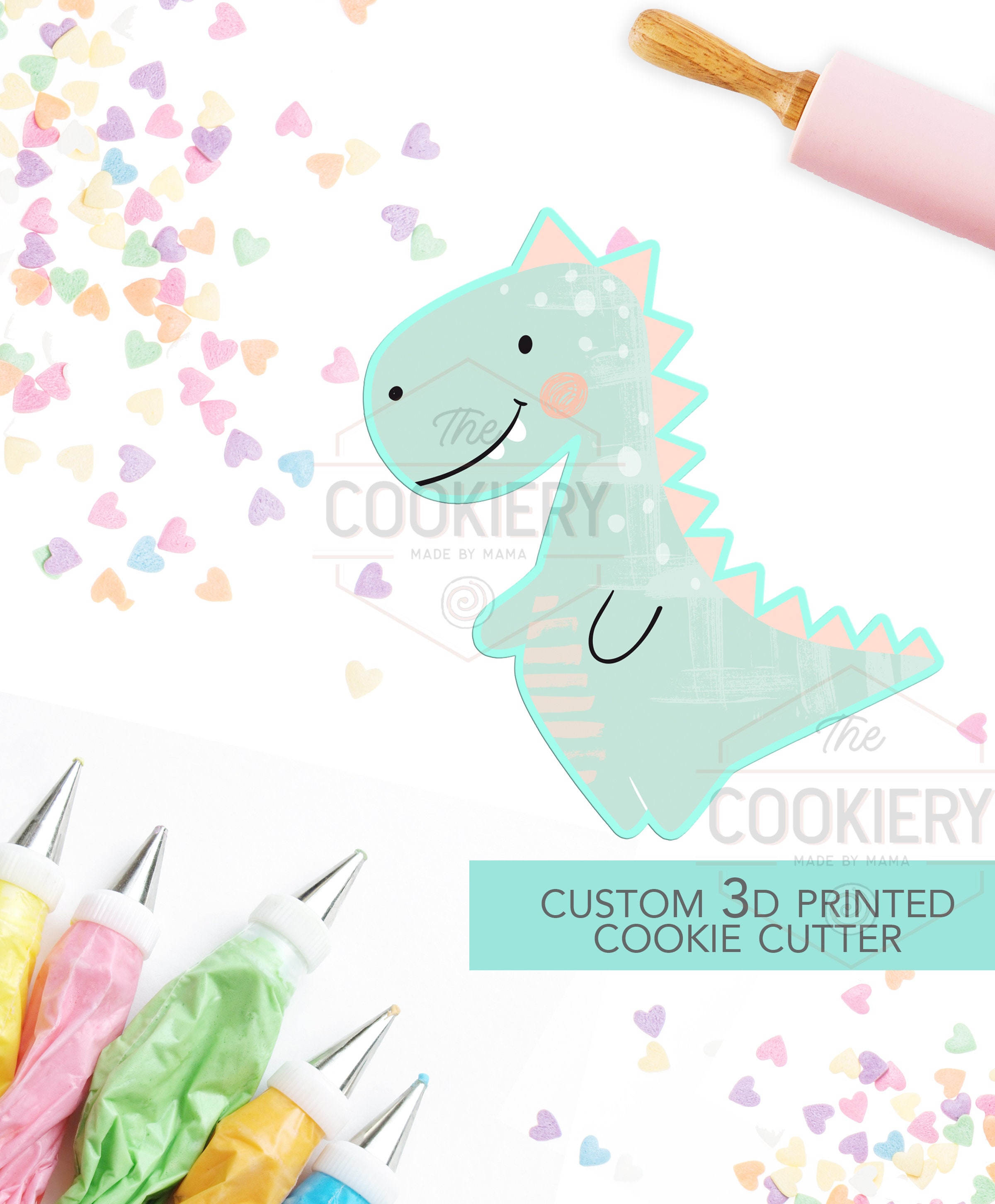 T-rex Cookie Cutter Dinosaur Cookie Cutter 3D Printed | Etsy