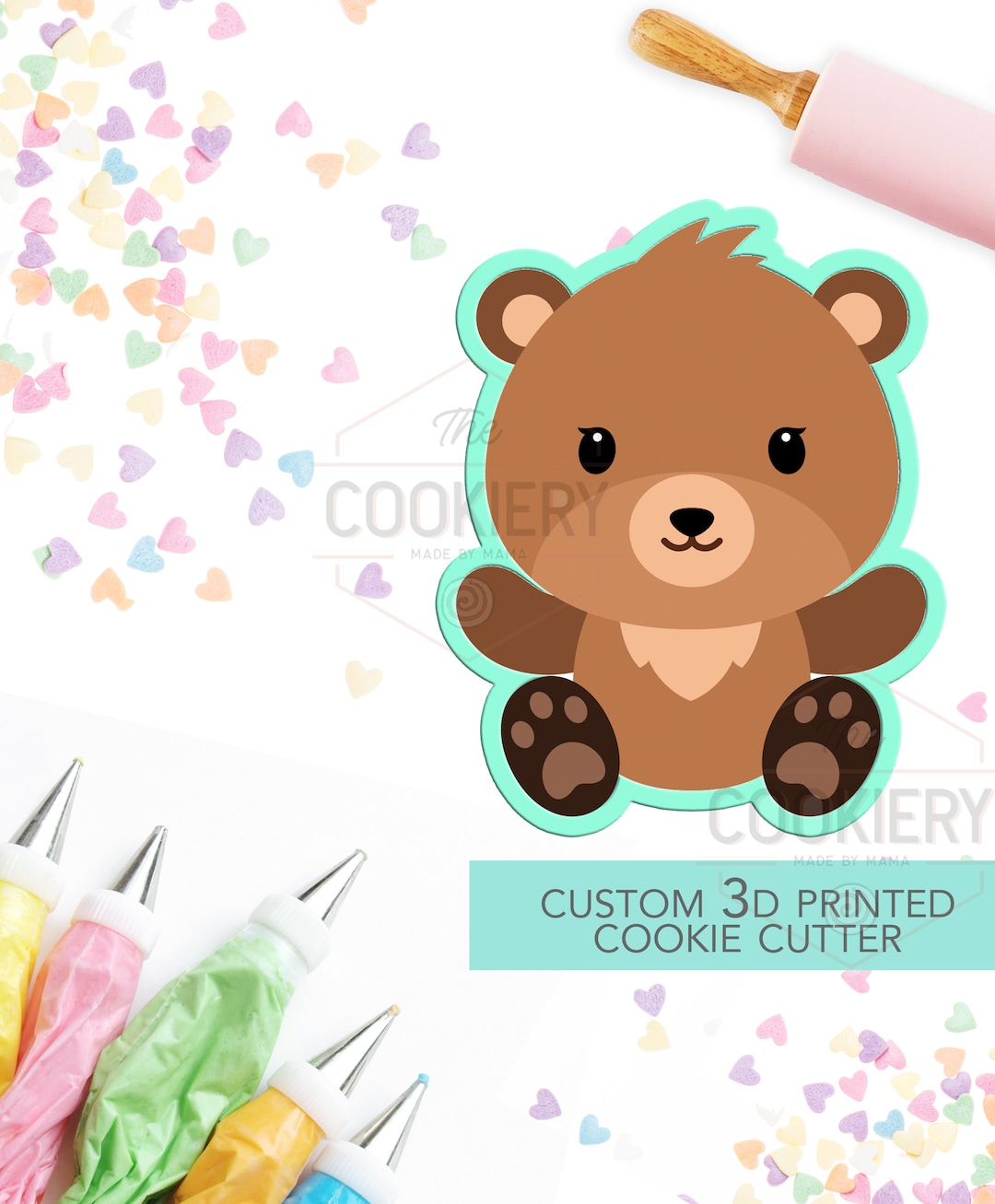 Bear Cub Cookie Cutter - Baby Bear Cutter - Woodland Animals ...