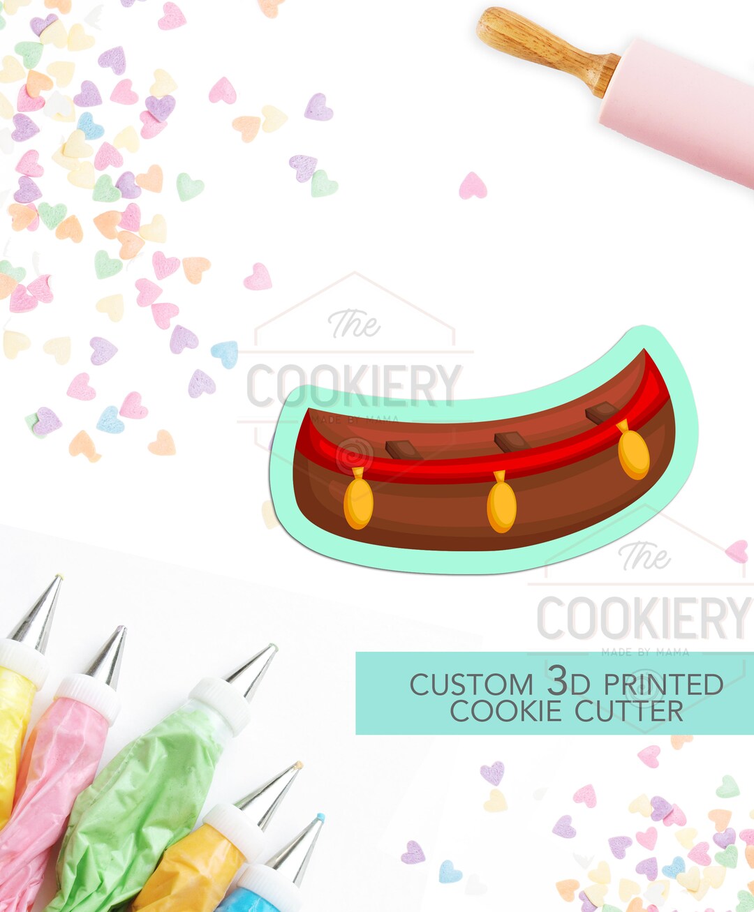 Canoe Cookie Cutter - Kayak Cookie Cutter - Camping Cookie Cutter - 3D ...