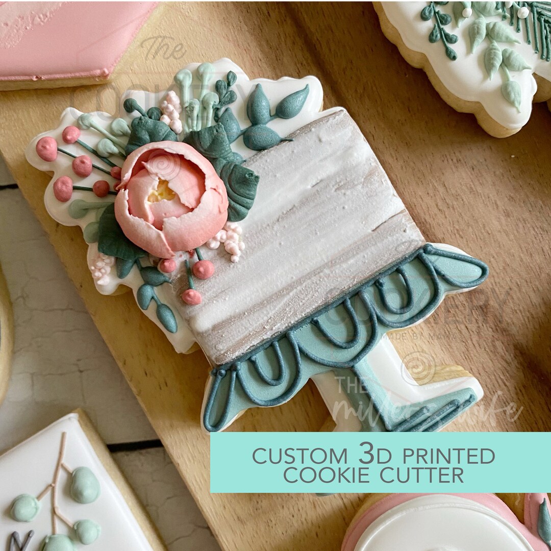 Floral Cake Cookie Cutter - Birthday Cookie Cutter - 3D Printed Cookie ...