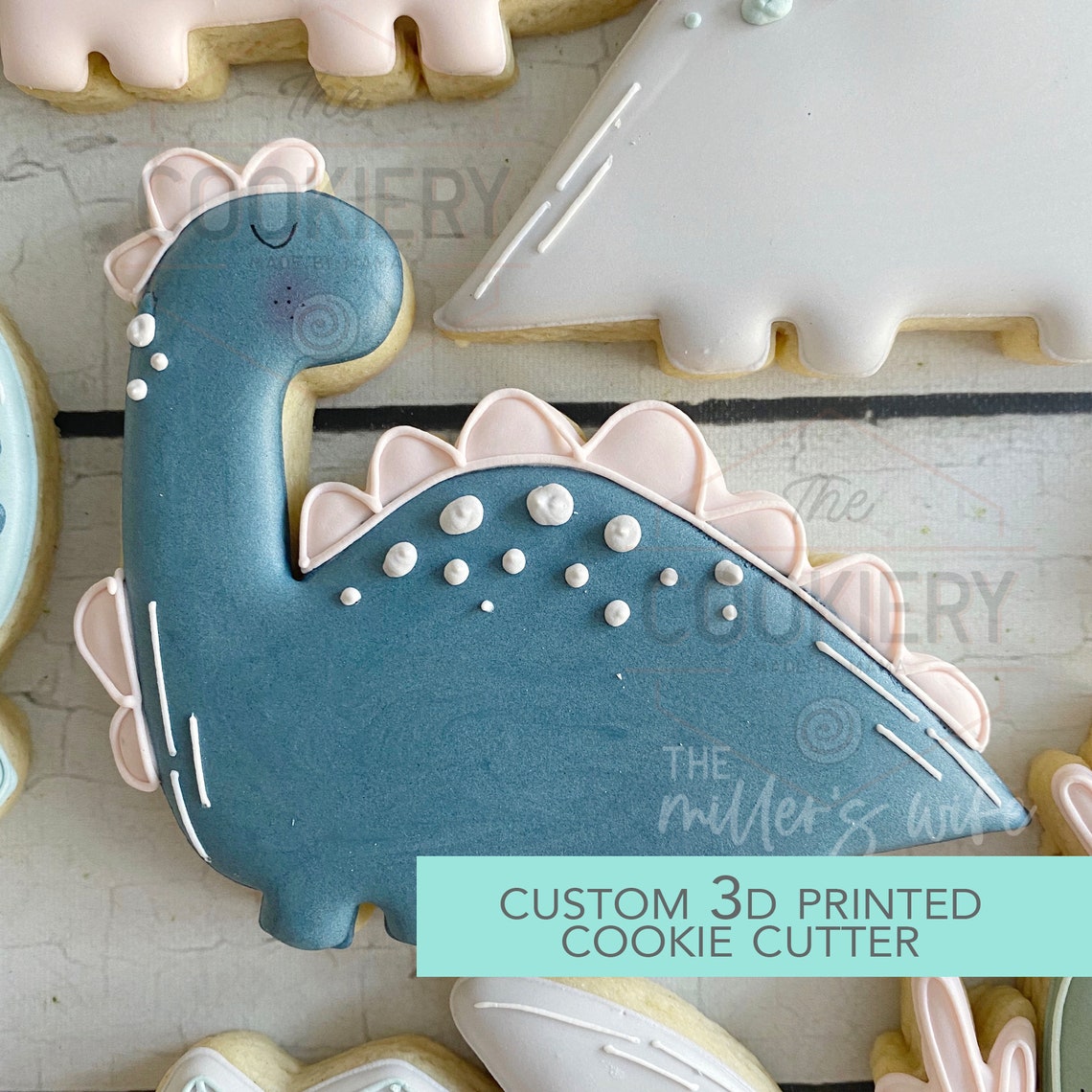Dinosaur Cookie Cutter Cute Dino Cookie Cutter 3D Printed - Etsy
