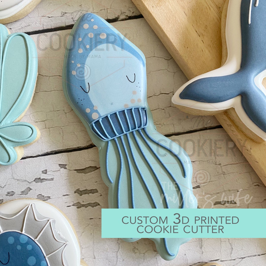 Squid Cookie Cutter - Under the Sea Cookie Cutter - 3D Printed Cookie ...