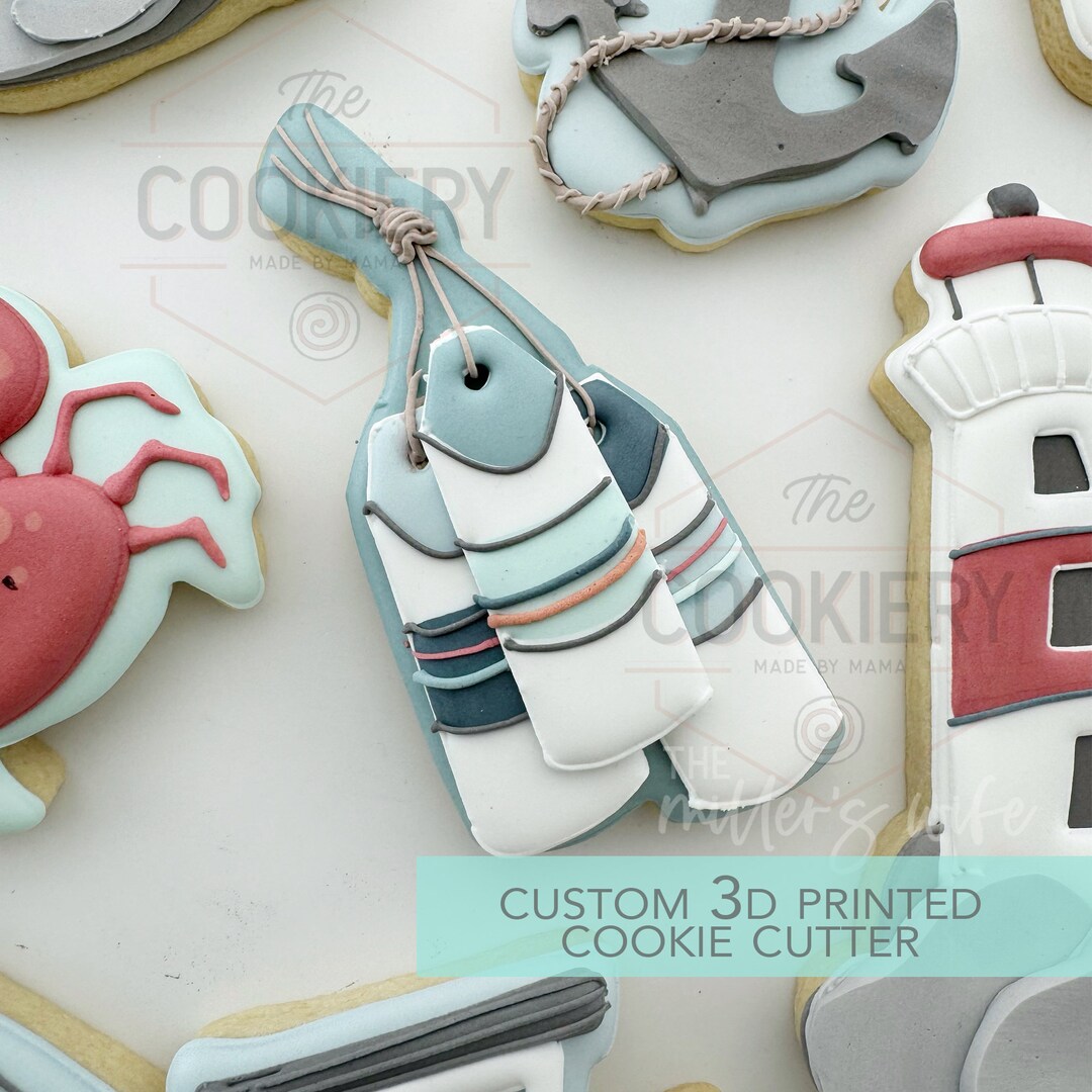 Buoys Cookie Cutter - Under the Sea, Nautical Summer Cookie Cutter - 3D ...