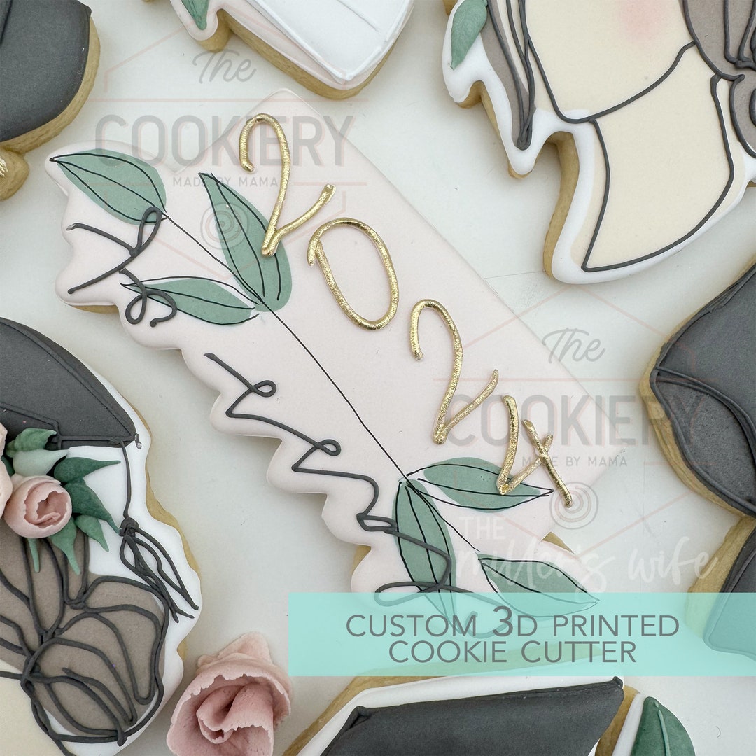 Long Leaf Skinny Plaque Cookie Cutter - Graduation Cutter - 3D Printed ...