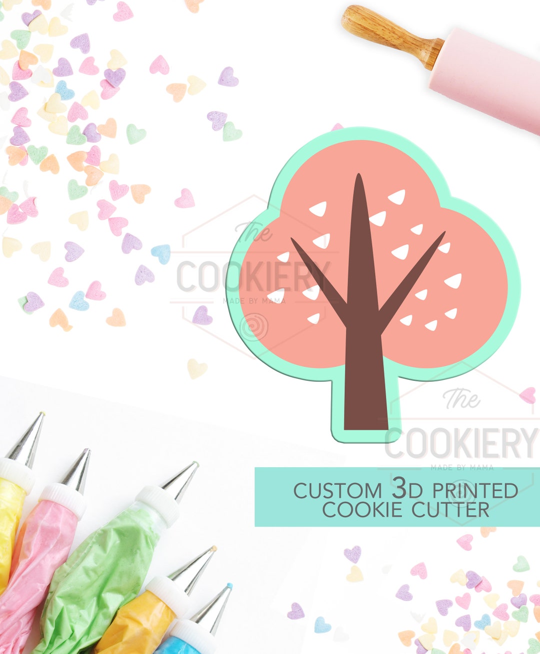 Hand Drawn Tree Cookie Cutter - Tree Cookie Cutter - 3D Printed Cookie ...