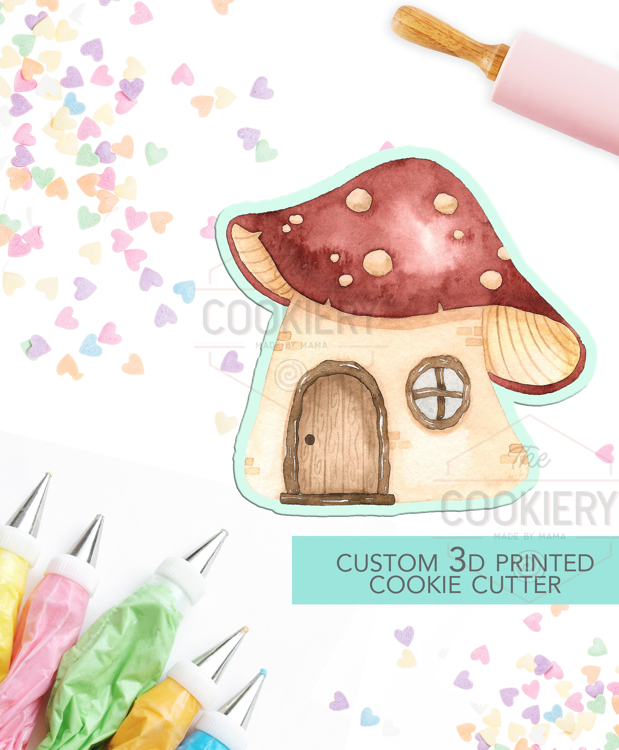 Fairy Toadstool Cookie Cutter Gnome Home Cookie Cutter 3D - Etsy