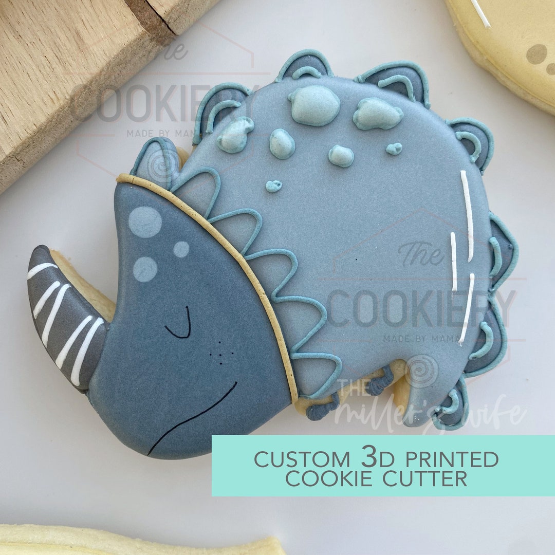 Dinosaur Cookie Cutter - Cute Dino Cookie Cutter - 3D Printed Cookie ...