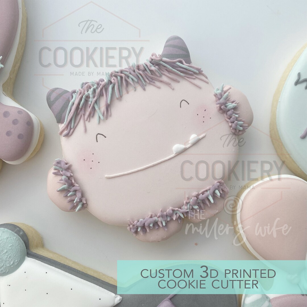 Chubby Monster Cookie Cutter - Halloween Monster Birthday Cookie Cutter ...