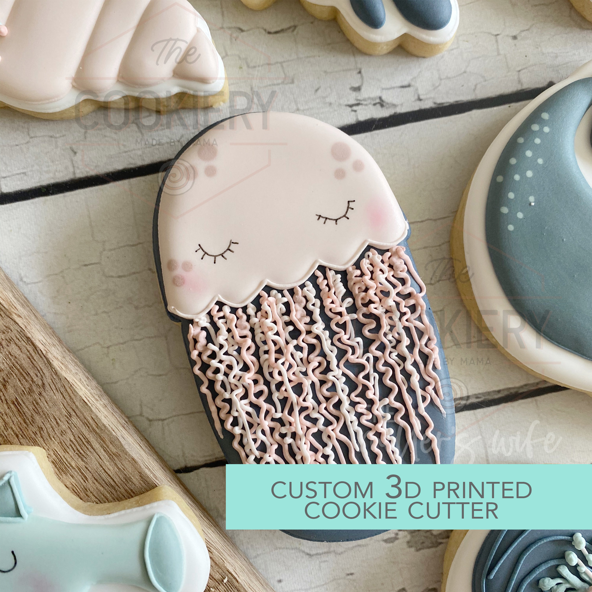 Jellyfish Cookie Cutter Under the Sea Cookie Cutter 3D - Etsy