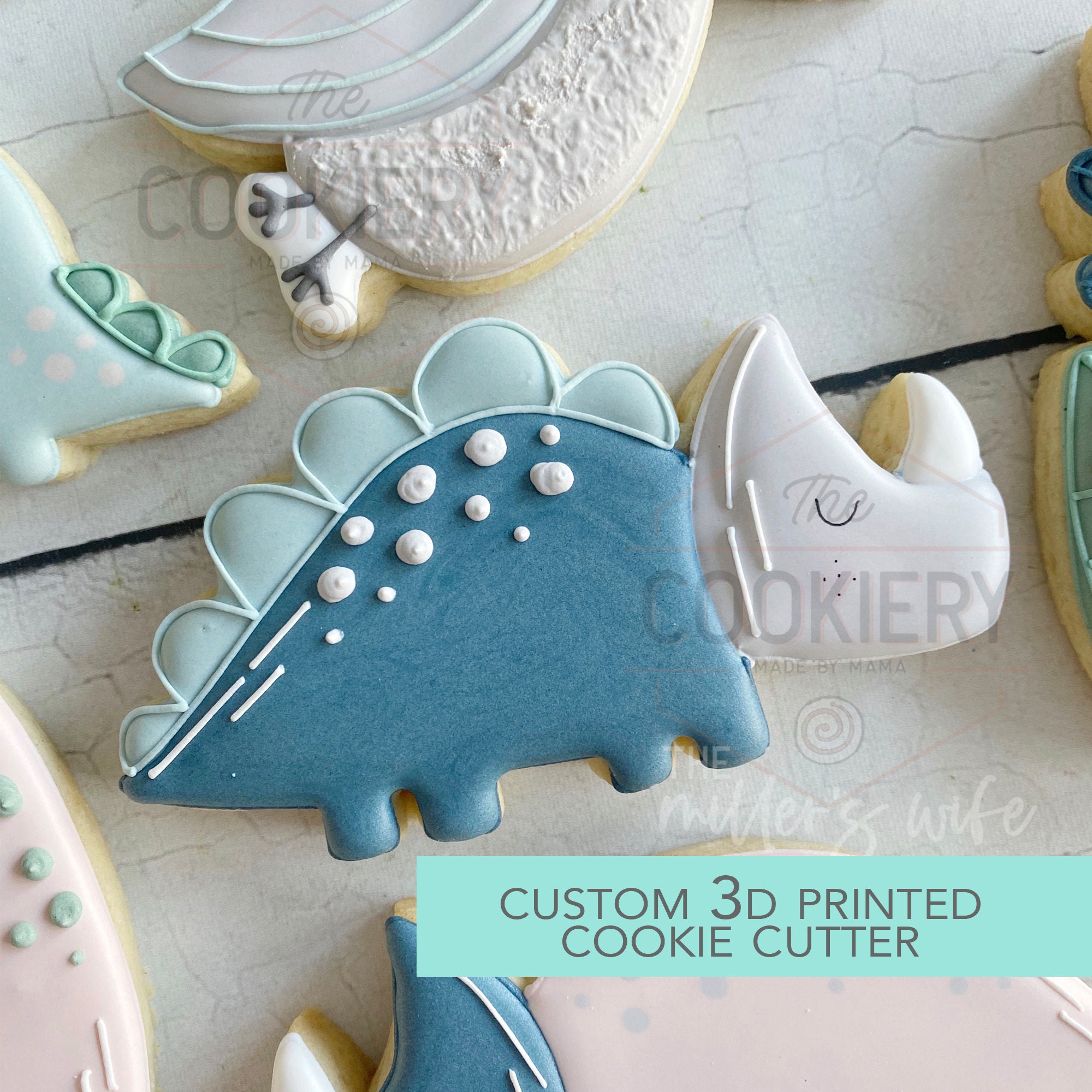 Dinosaur Cookie Cutter Cute Dino Cookie Cutter 3D Printed - Etsy Australia