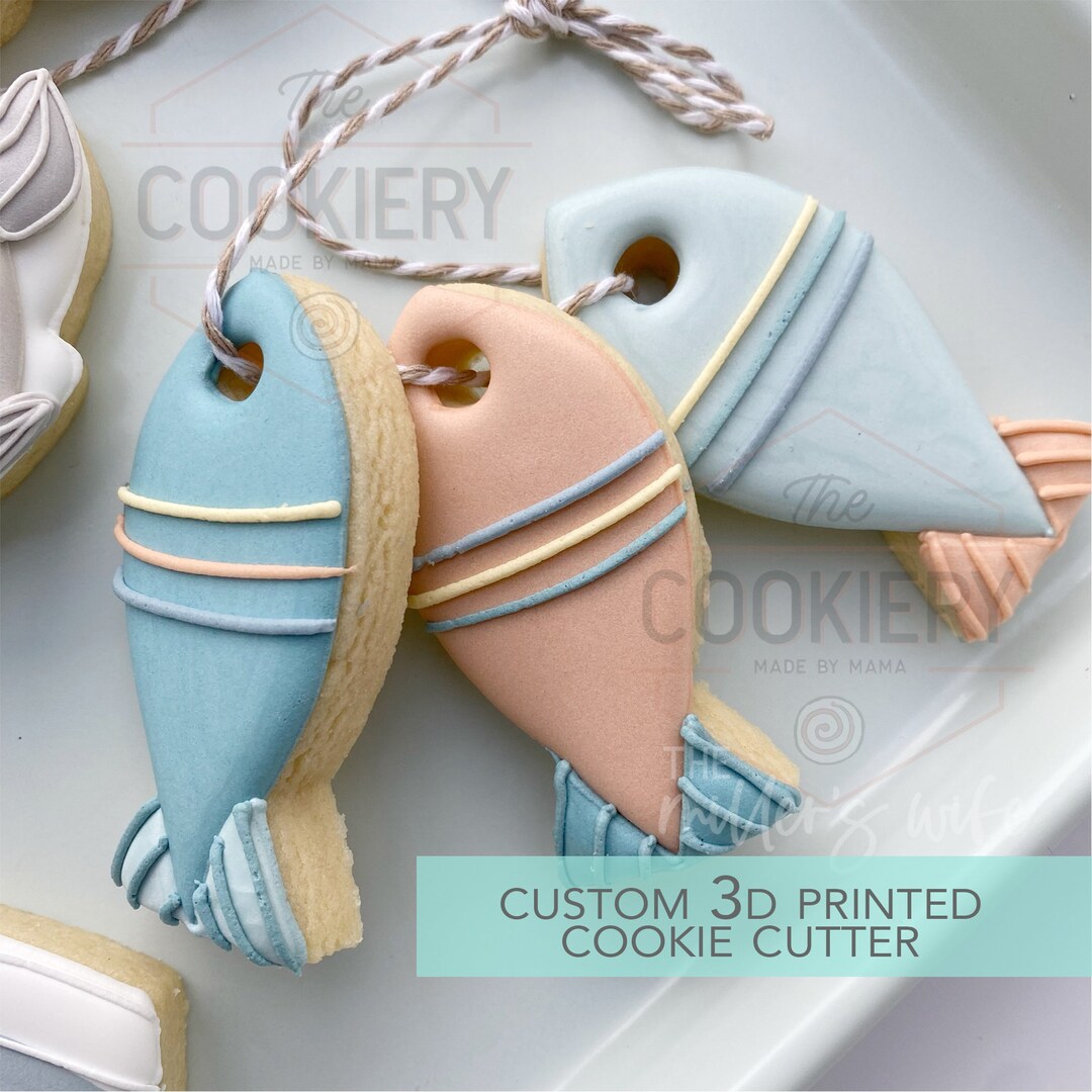 Caught Fish on a Line Fishing Cookie Cutter - Father's Day Cookie ...