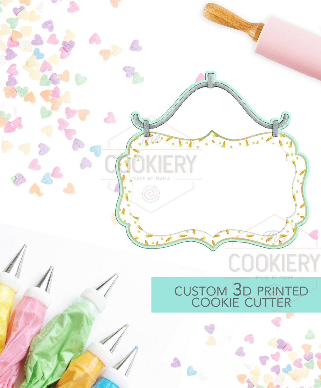 Hanging Sign Cookie Cutter - Easter Cookie Cutter - 3D Printed Cookie ...