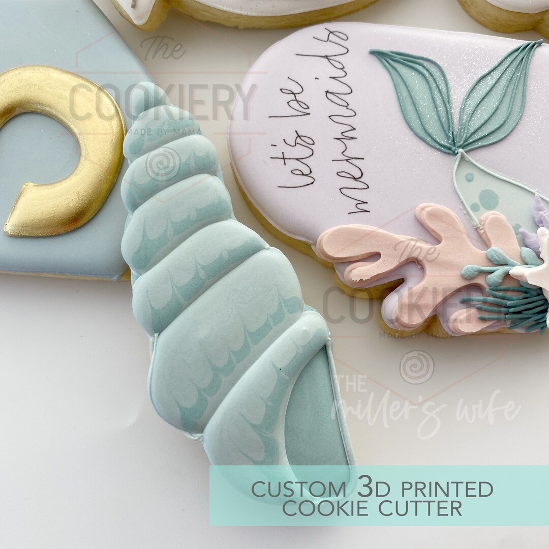 Sea Shell Cookie Cutter - Under the Sea Cookie Cutter - 3D Printed ...