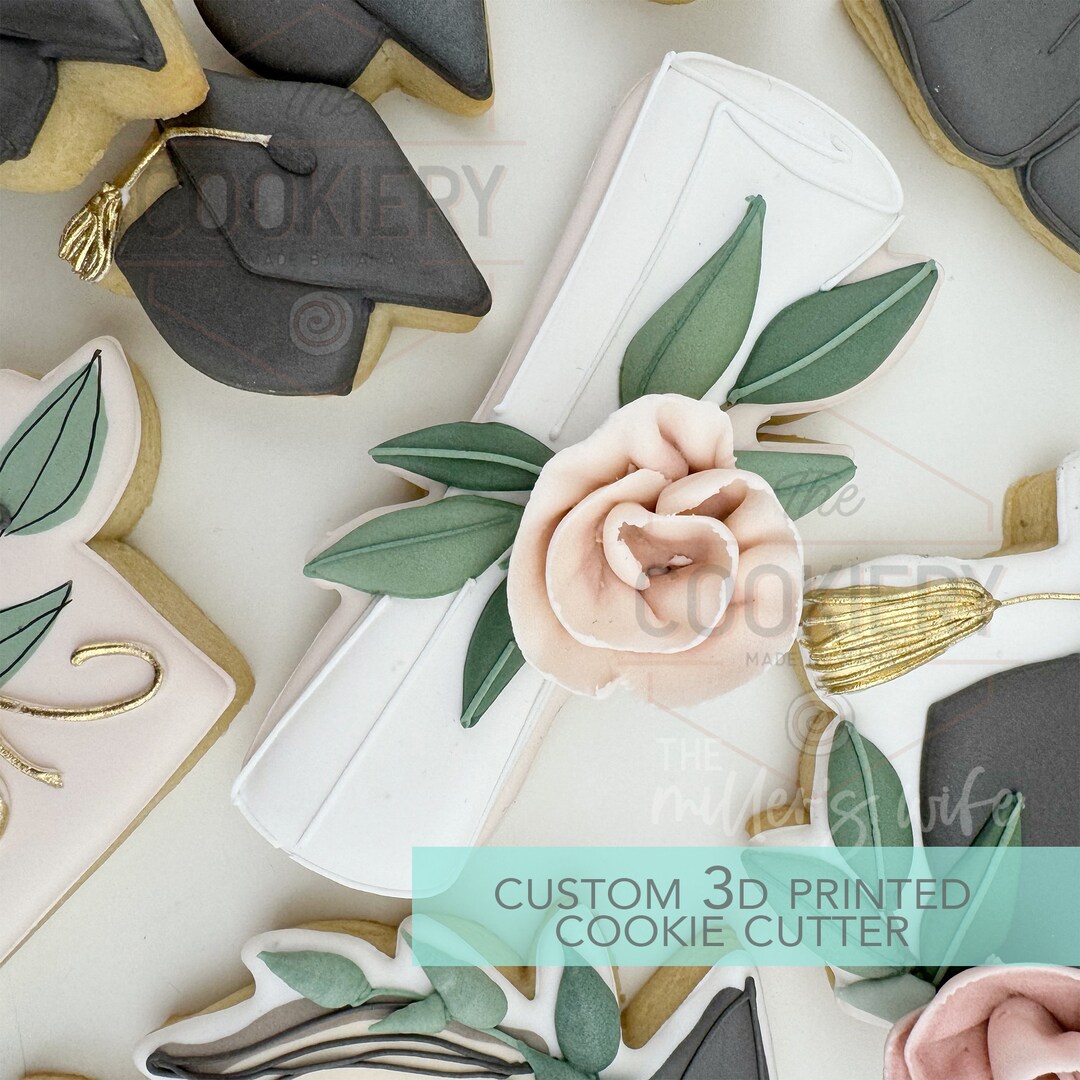 Diploma Cookie Cutter - Graduation Cutter - 3D Printed Cookie Cutter ...