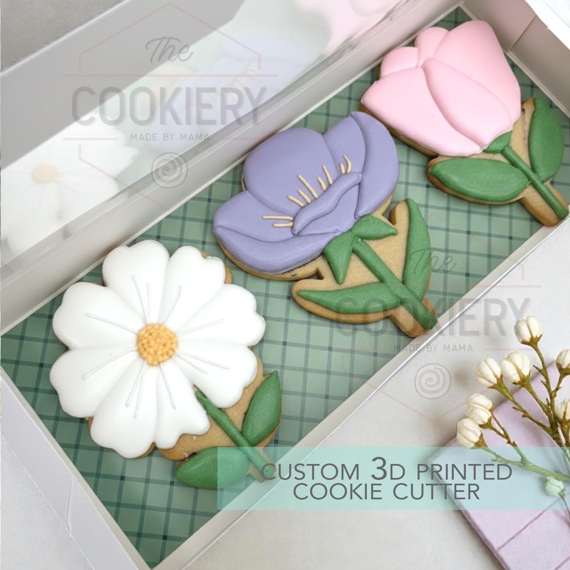 Spring Flower 3 Piece Set Cookie Cutter - Easter Cookie Cutter - 3D ...
