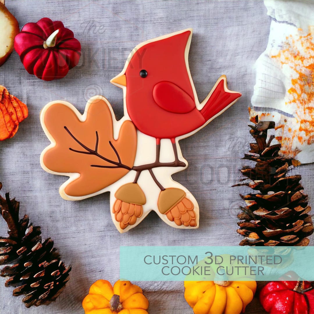 Cardinal Fall Cookie Cutter - Autumn Scarecrow Cutter - Thankgiving ...